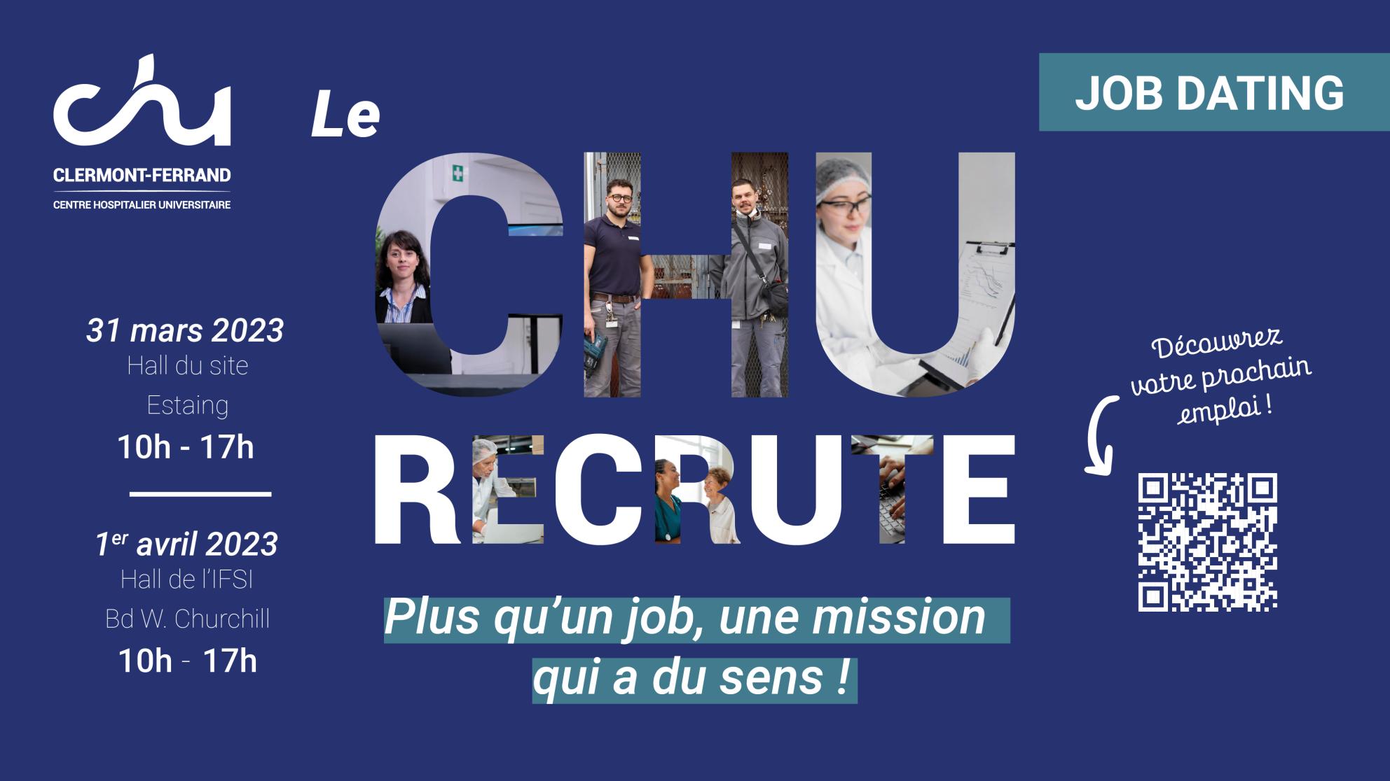 Job Dating - Le CHU recrute ! | CHU clermont-ferrand