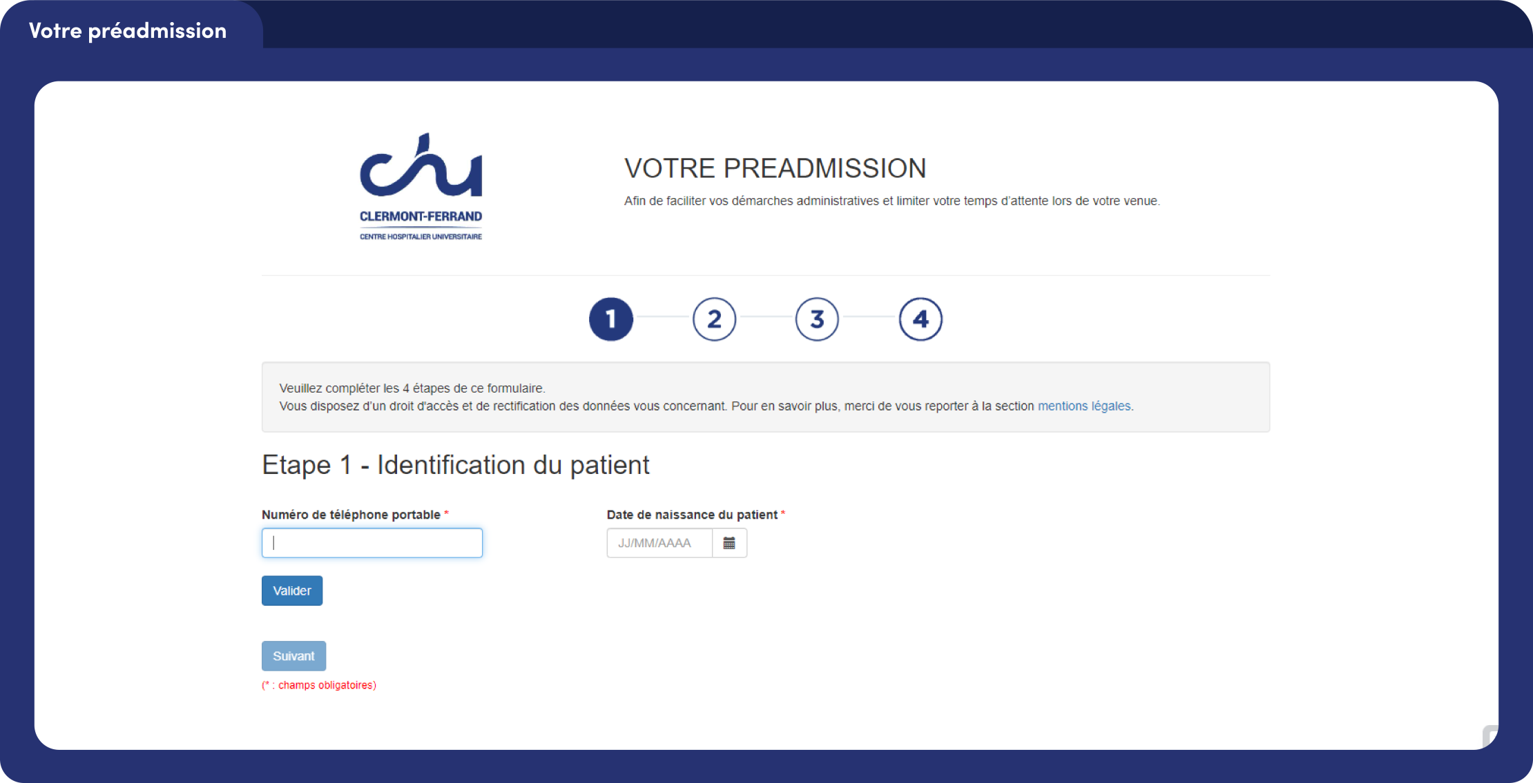 Tout savoir sur la préadmission de vos consultations | CHU clermont-ferrand