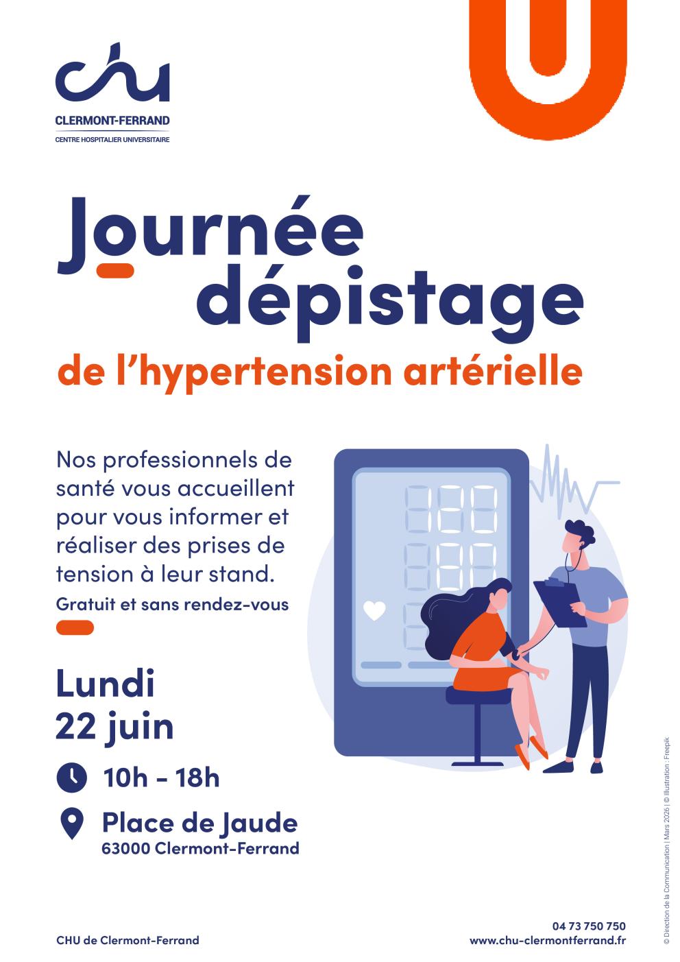 Journée de dépistage de l’hypertension artérielle | Place de Jaude ...